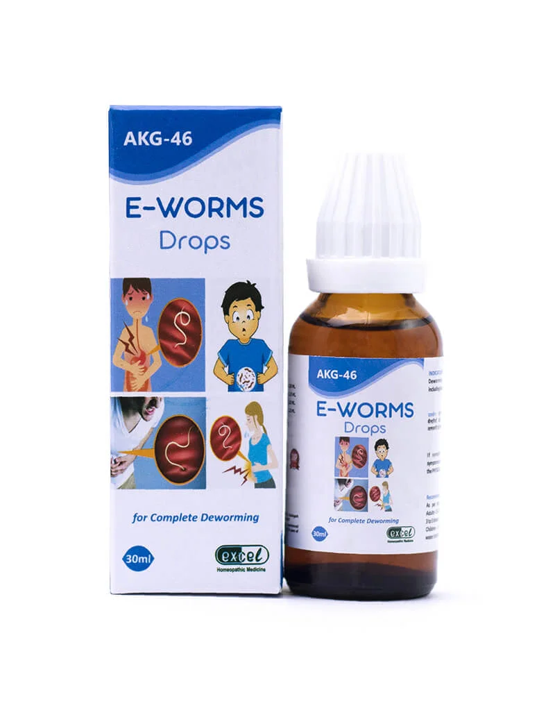 Excel Pharma AKG 46 E-Worms Drops - 30 ML - Pack of 2| Buy Indian ...
